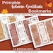 Printable Bookmarks, Autumn Bookmark, Bookmark Set, Thanksgiving ...
