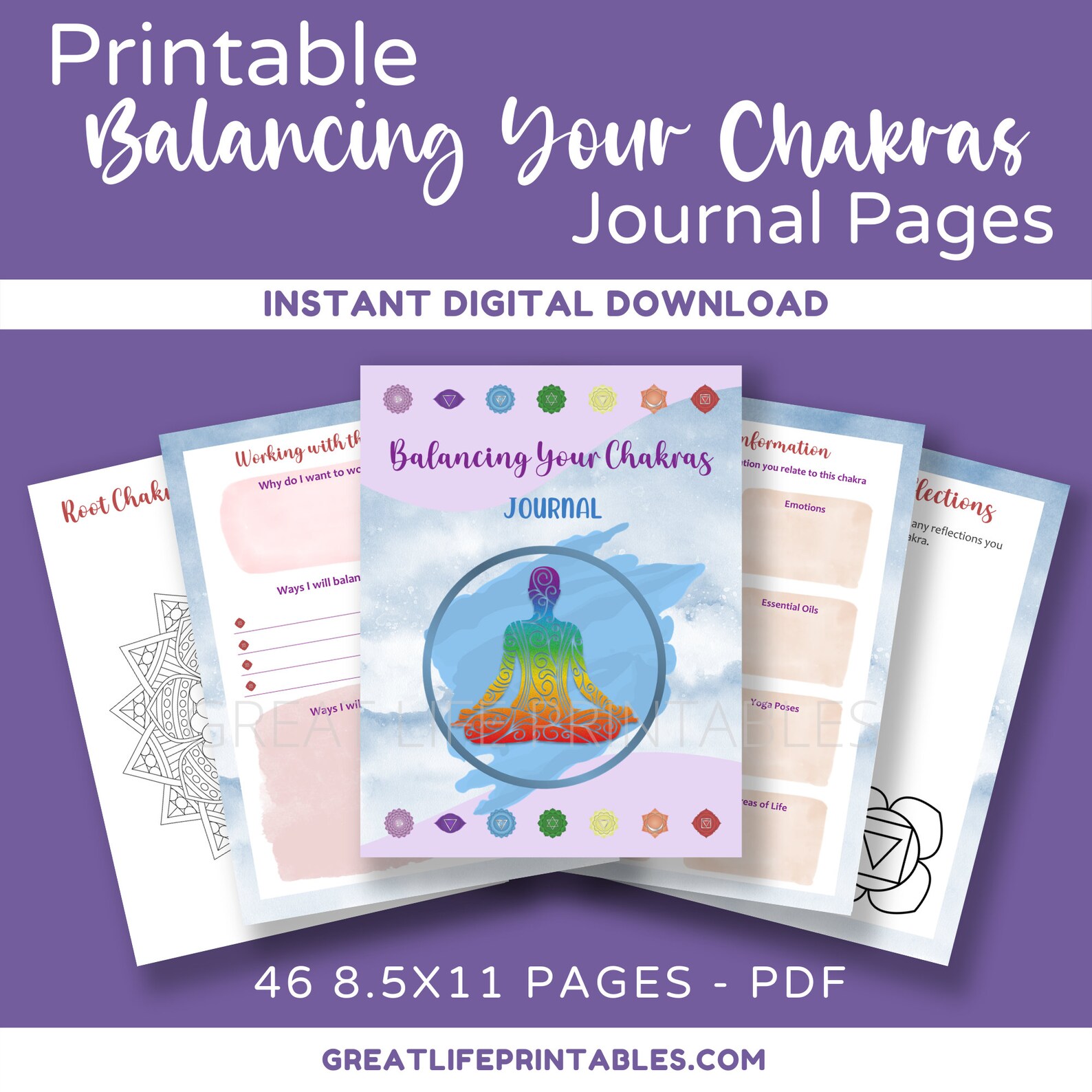 Chakra Printable, Printable Journal, Chakra Healing, Spiritual Journal ...