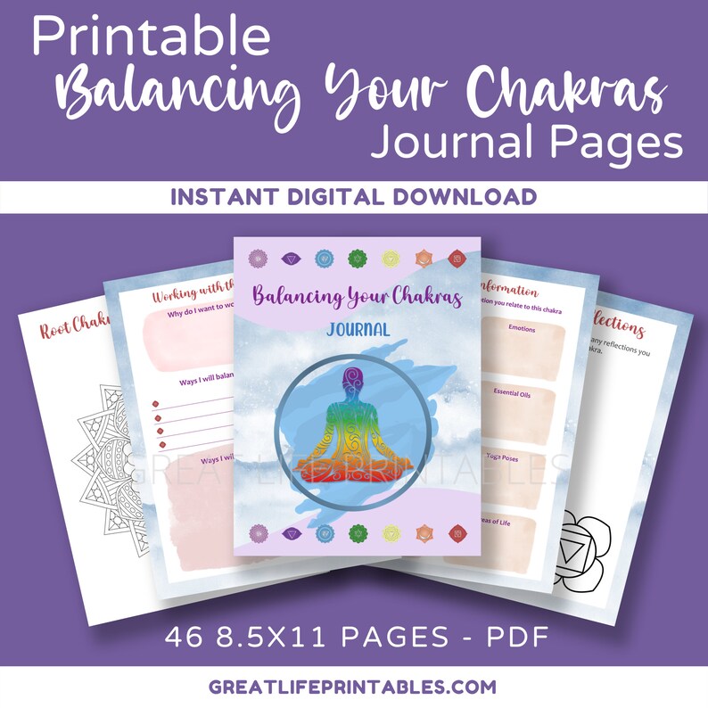 Chakra Printable, Printable Journal, Chakra Healing, Spiritual Journal ...
