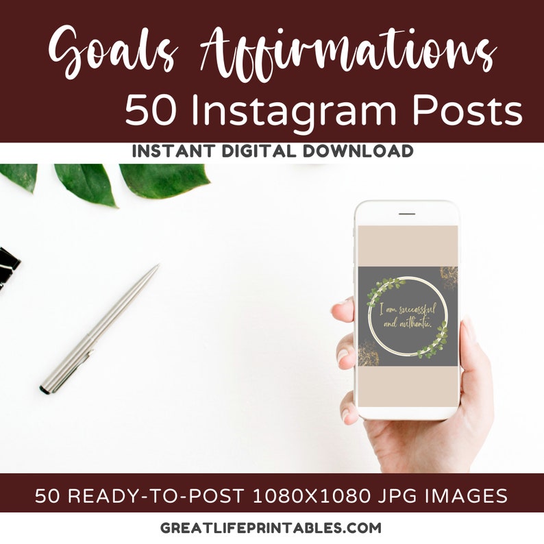Goal Setting, Instagram Posts, Words of Affirmation, Positive ...