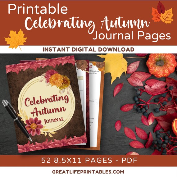 Fall Journal Printable Journal Journal Prompts Undated | Etsy