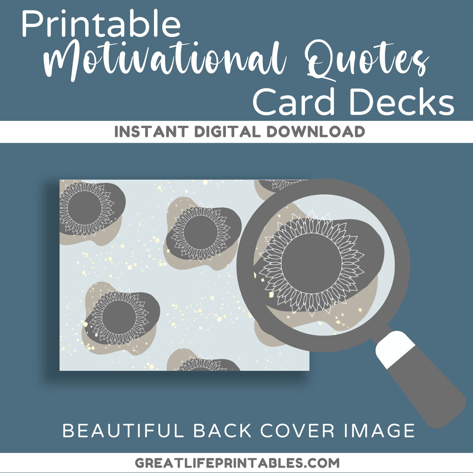 Motivational Cards, Printable Card Deck, Inspirational Quotes, Positive ...