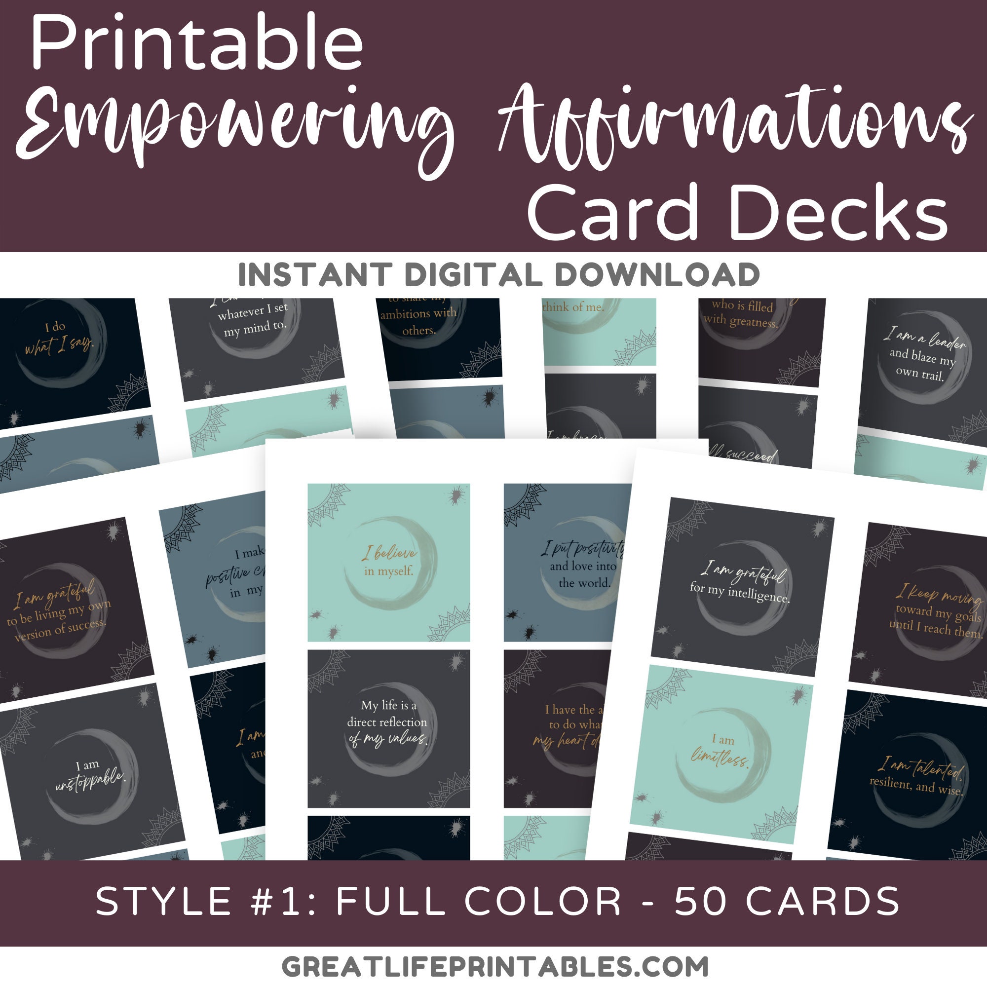 Empowering Affirmations, Printable Affirmations, Affirmation Deck ...