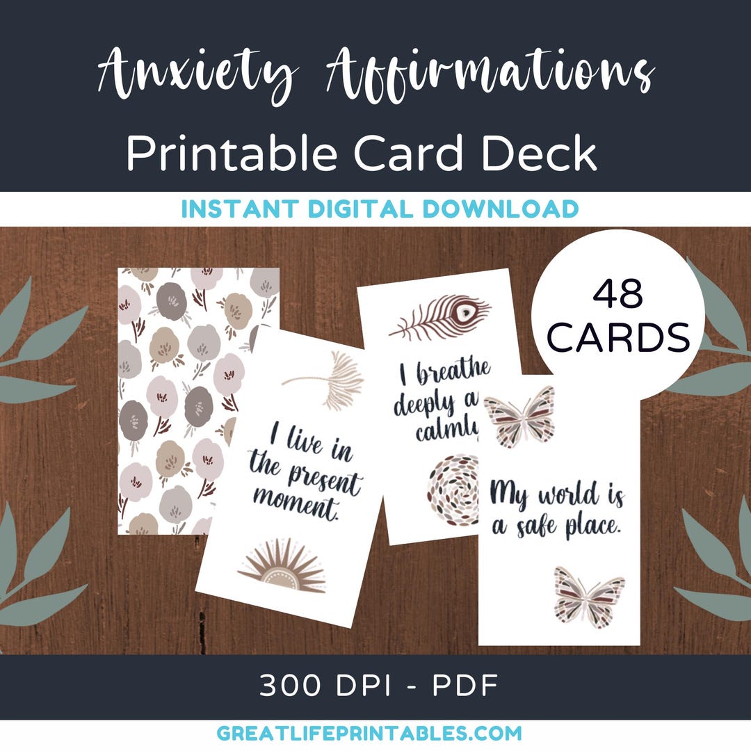 Anxiety Relief, Anxiety Cards, Anxiety Printables, Printable ...