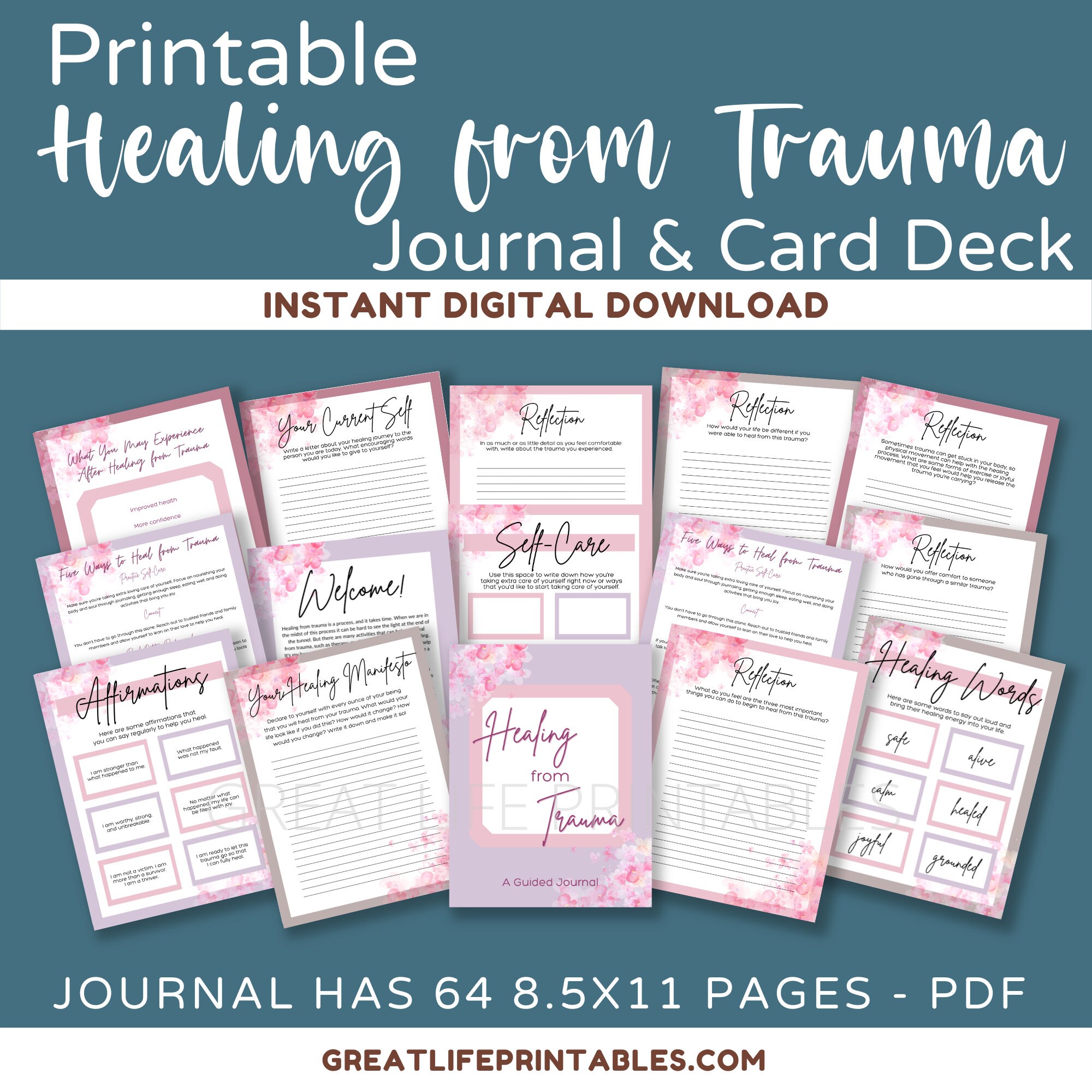 Healing Trauma, Printable Journal, Journal Prompts, Trauma Journal ...