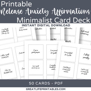 Anxiety Relief, Anxiety Cards, Anxiety Printables, Printable ...