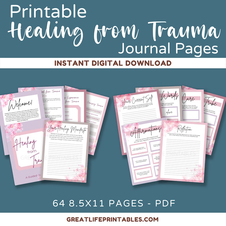 Healing Trauma, Printable Journal, Journal Prompts, Self Care Journal ...