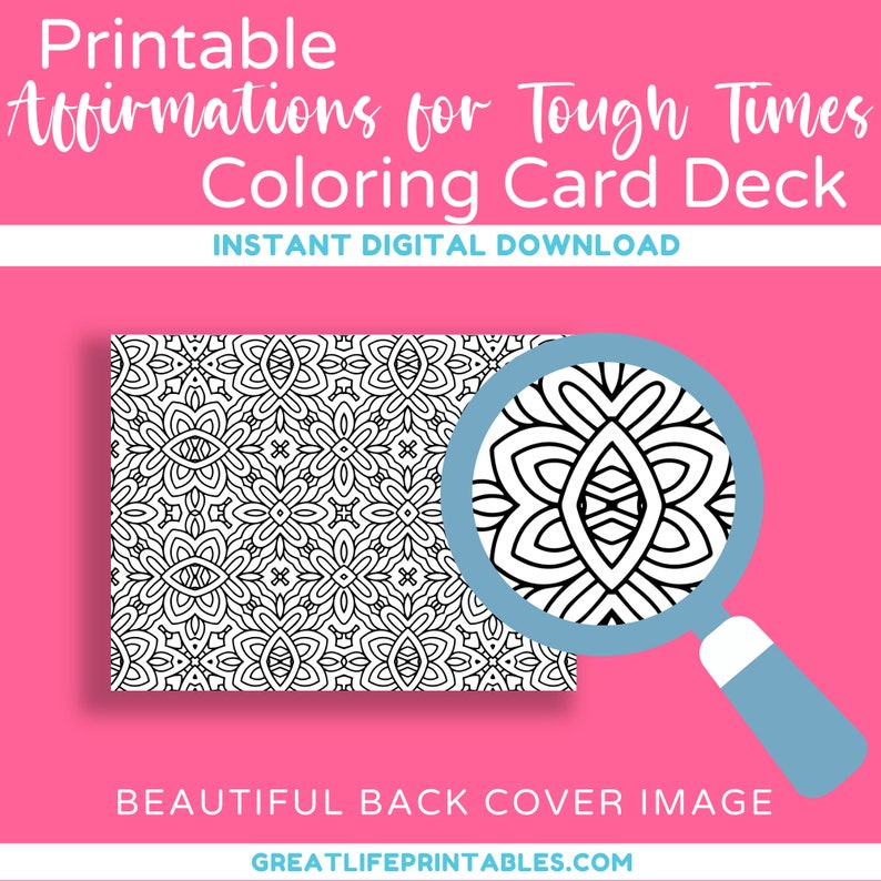 Tough Times Affirmations Printable Card Deck, Printable Affirmation ...