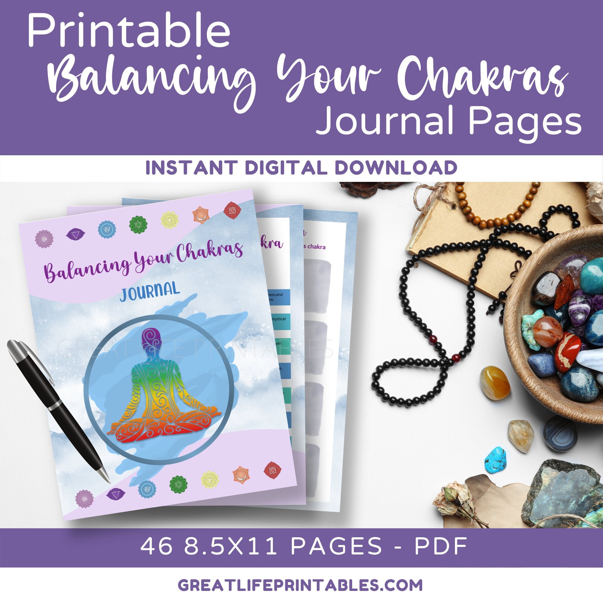 Chakra Printable, Printable Journal, Chakra Healing, Spiritual Journal ...
