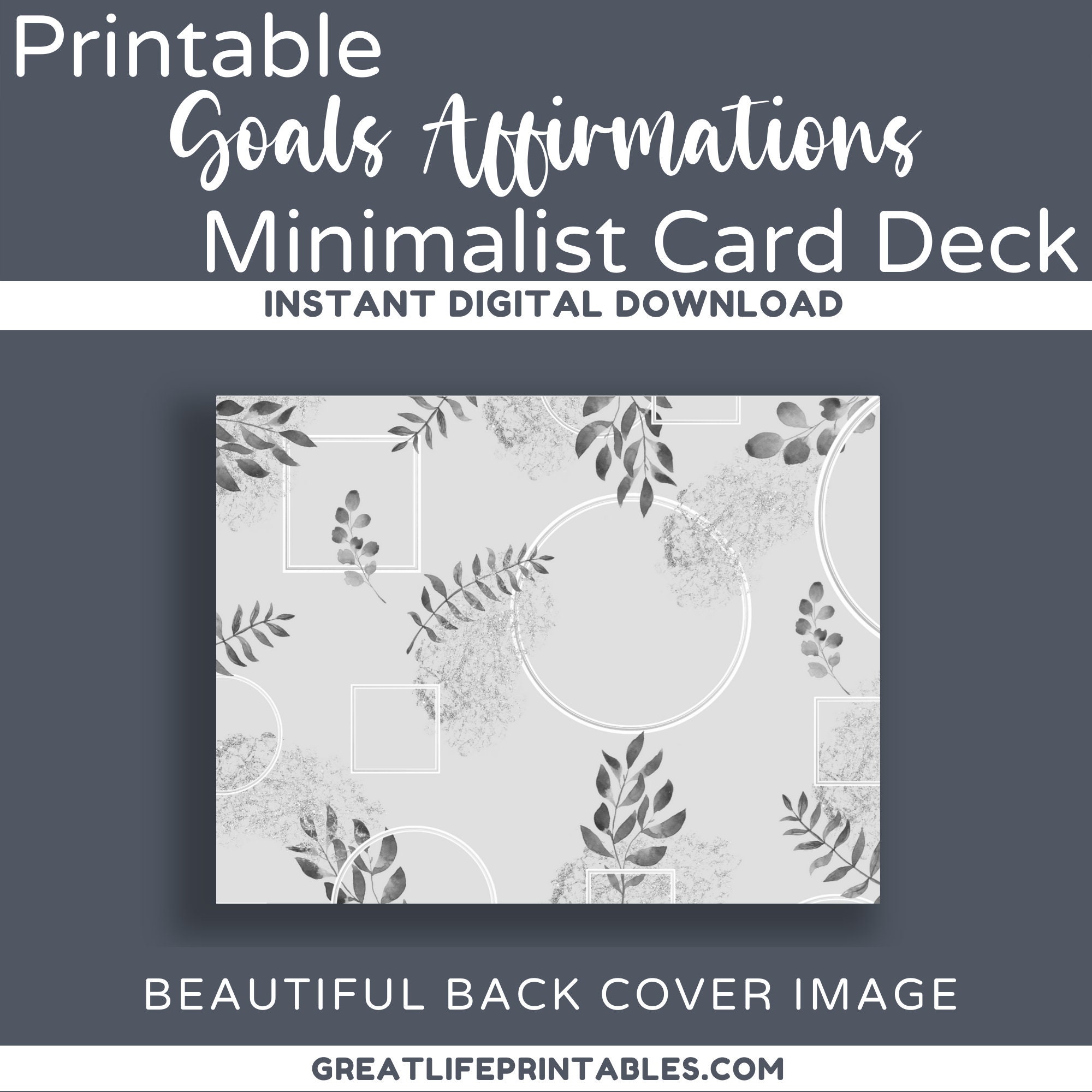 Goal Setting, Printable Affirmations, Affirmation Deck, Daily ...