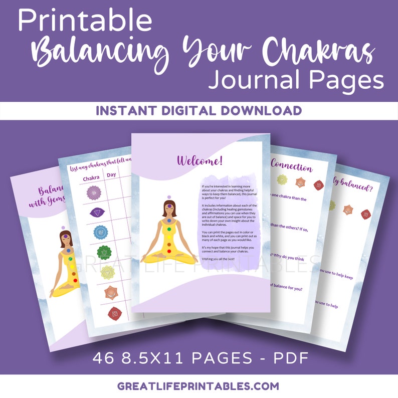 Chakra Printable, Printable Journal, Chakra Healing, Spiritual Journal ...
