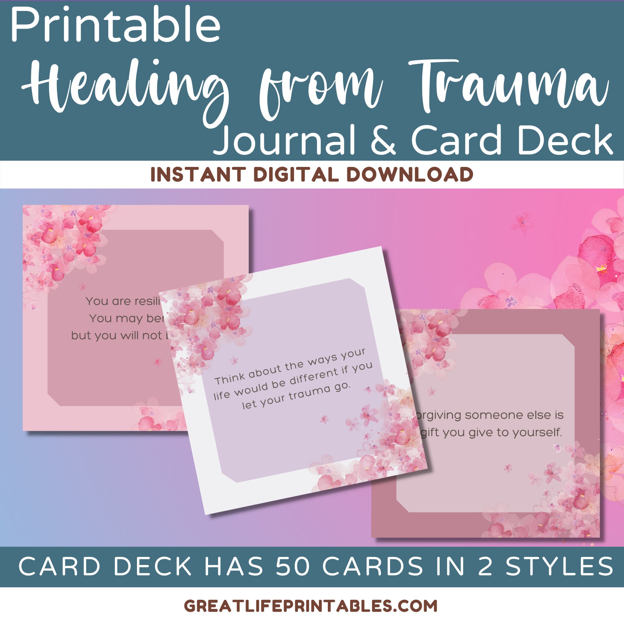 Healing Trauma, Printable Journal, Journal Prompts, Trauma Journal ...