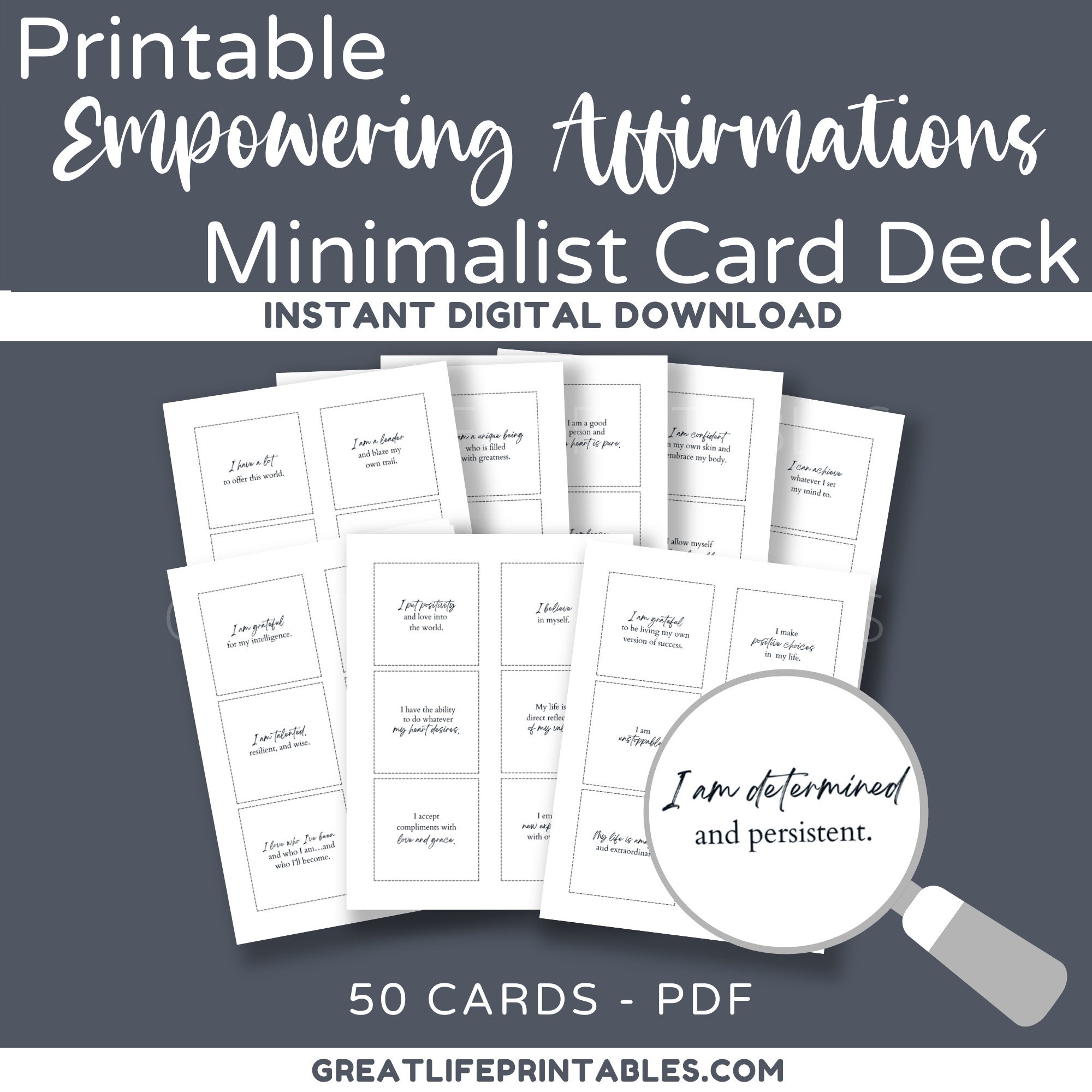 Empowering Affirmations Printable Affirmations Affirmation - Etsy