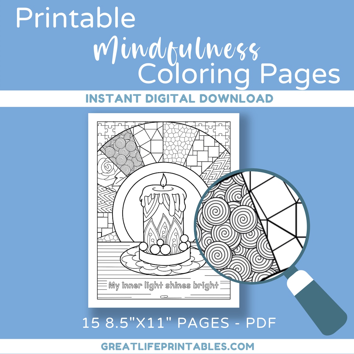 Printable Mindfulness Coloring Pages, Printable Coloring Pages, Adult ...