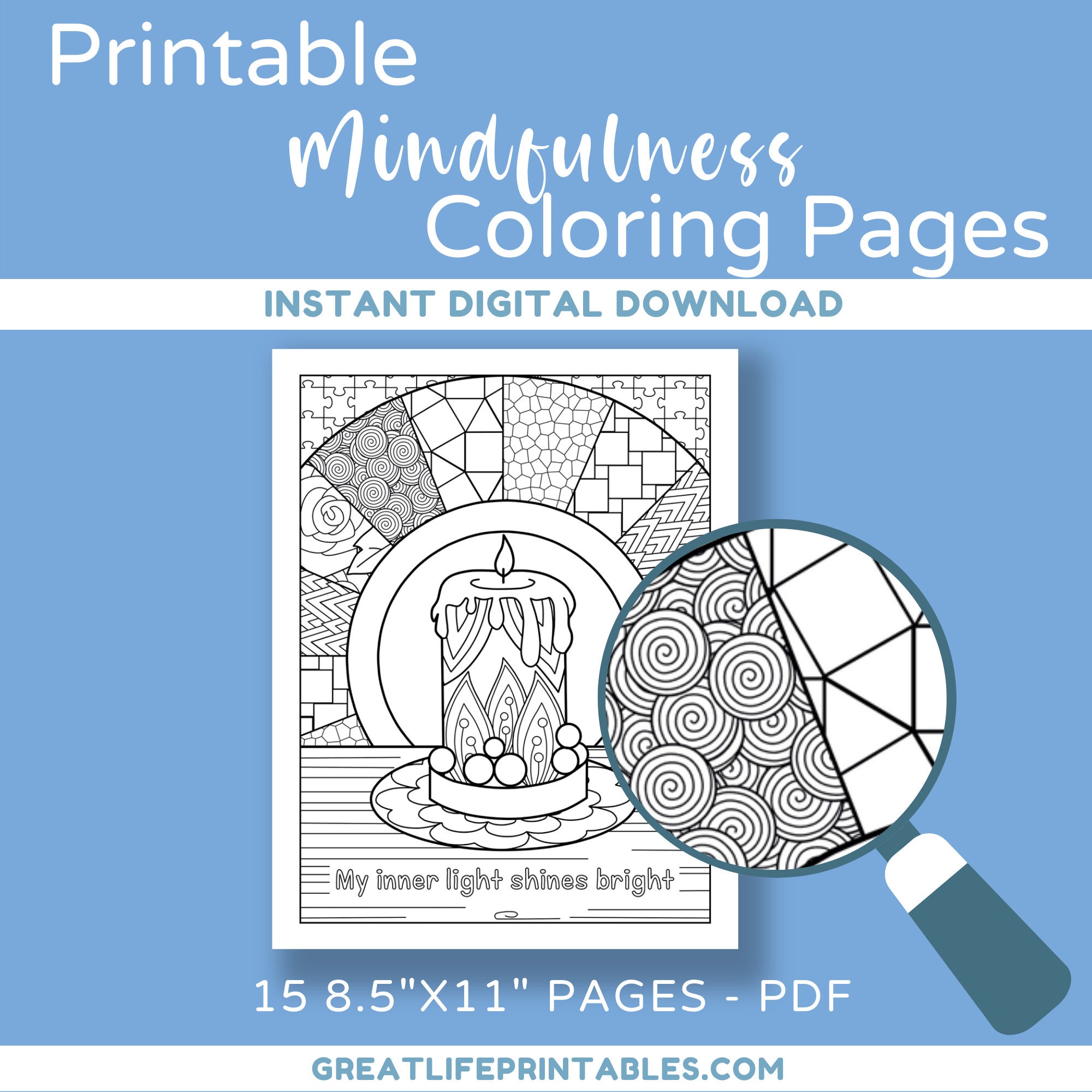 Printable Mindfulness Coloring Pages, Printable Coloring Pages, Adult ...