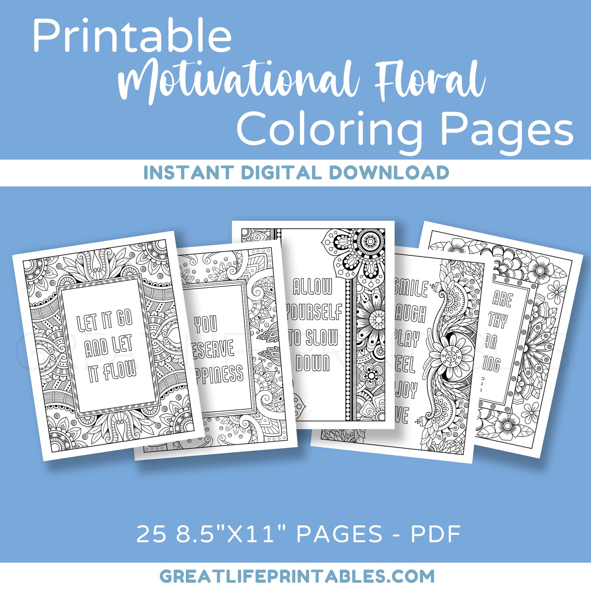Printable Motivational Sayings Coloring Pages, Adult Coloring Pages ...