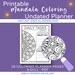 Coloring Planner, Printable Planner, Mandala Coloring, Undated Planner ...