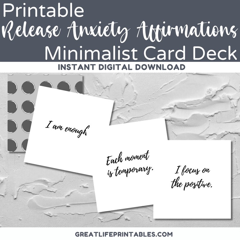 Anxiety Relief, Anxiety Cards, Anxiety Printables, Printable ...