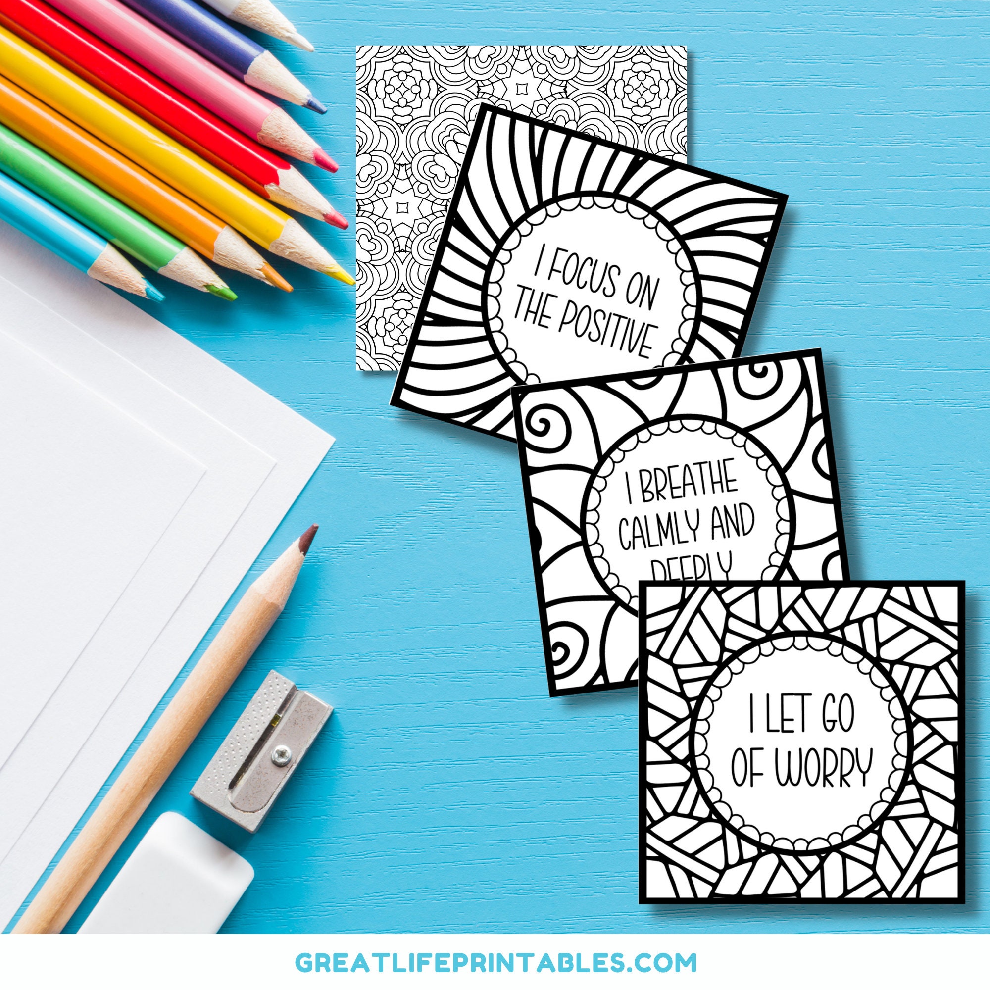 Release Anxiety Affirmations Printable Card Deck, Printable Affirmation ...