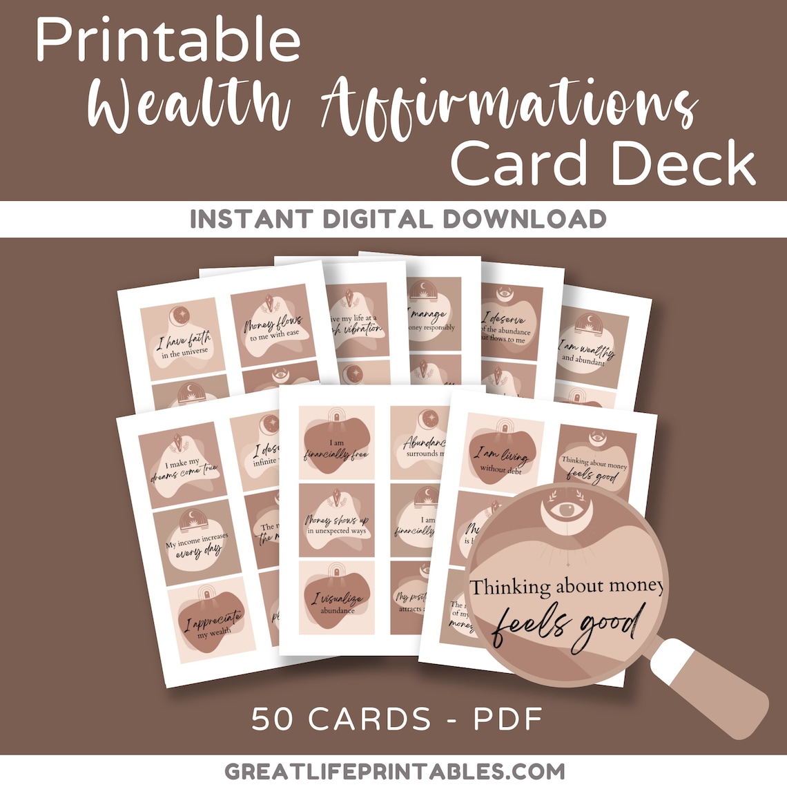 Manifest Wealth Affirmations, Printable Affirmations, Abundance ...