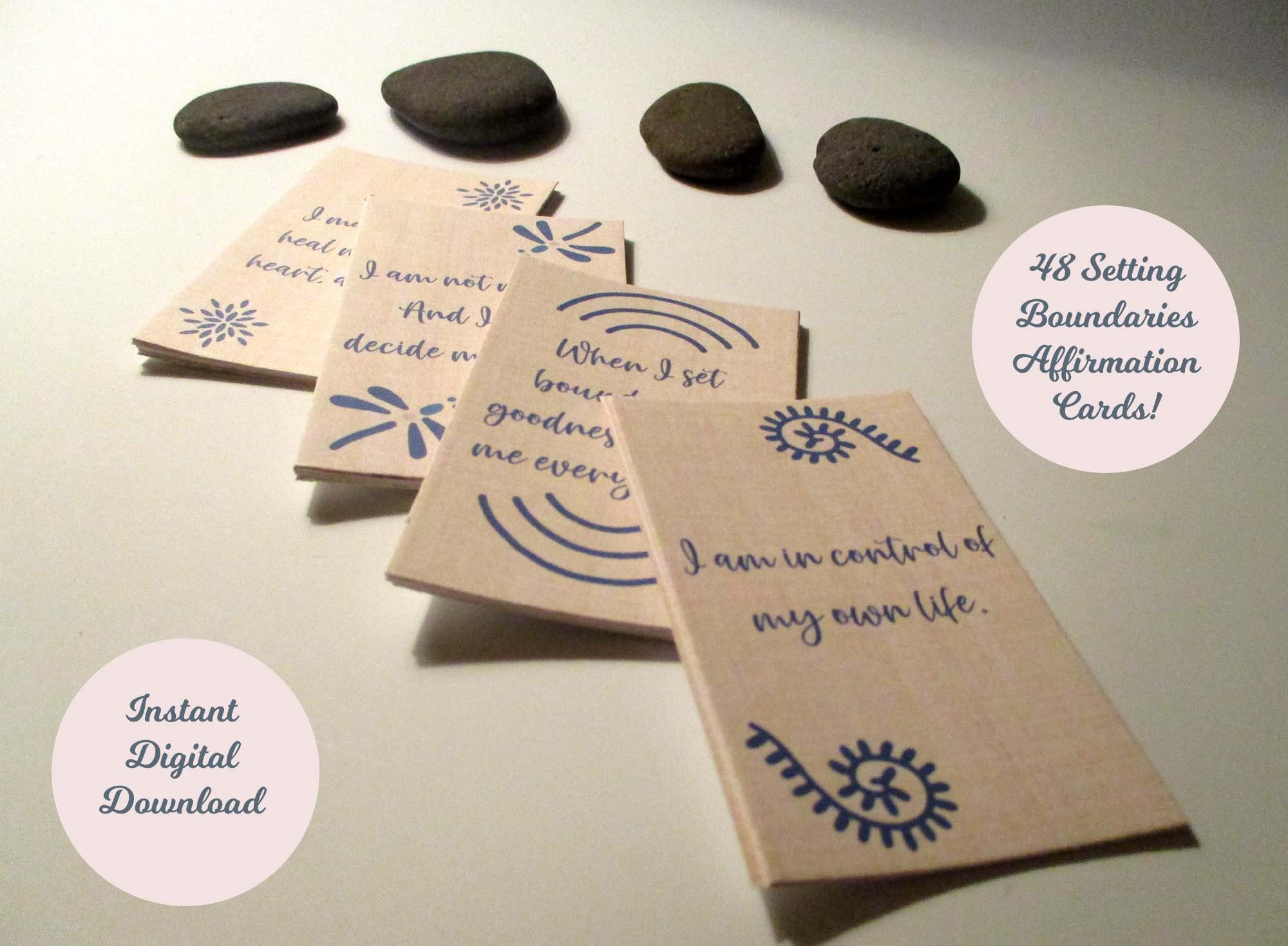 Setting Boundaries, Printable Affirmations, Affirmation Deck, Daily ...