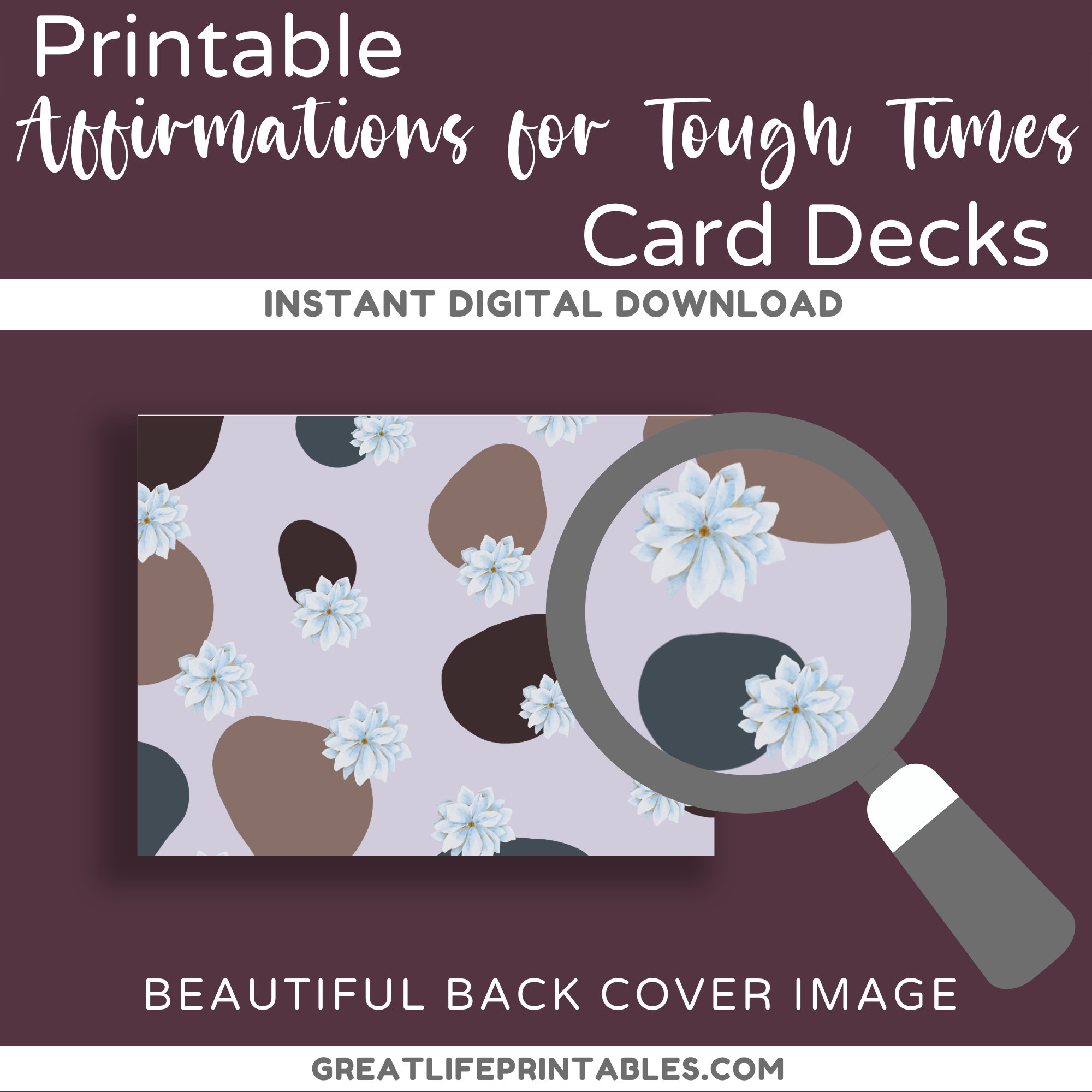 Tough Times, Printable Affirmations, Affirmation Deck, Daily ...