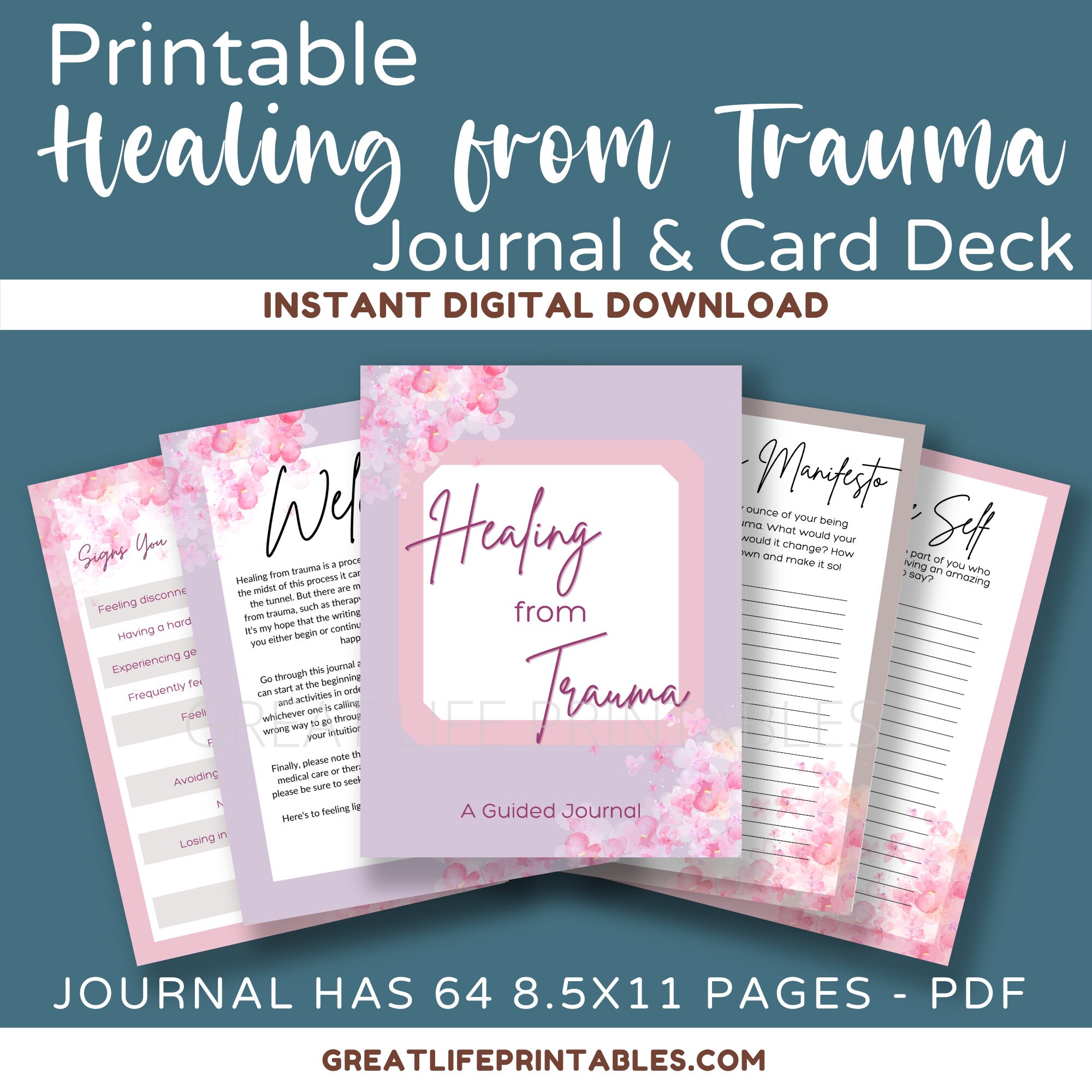 Healing Trauma, Printable Journal, Journal Prompts, Trauma Journal ...