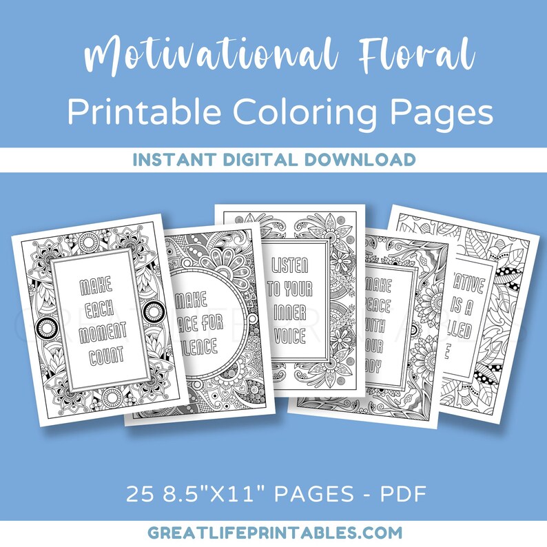 Printable Motivational Sayings Coloring Pages, Adult Coloring Pages ...