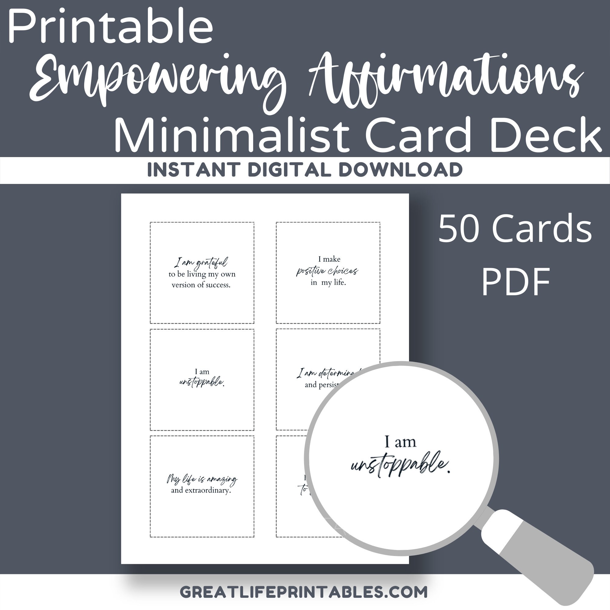 Empowering Affirmations Printable Affirmations Affirmation - Etsy
