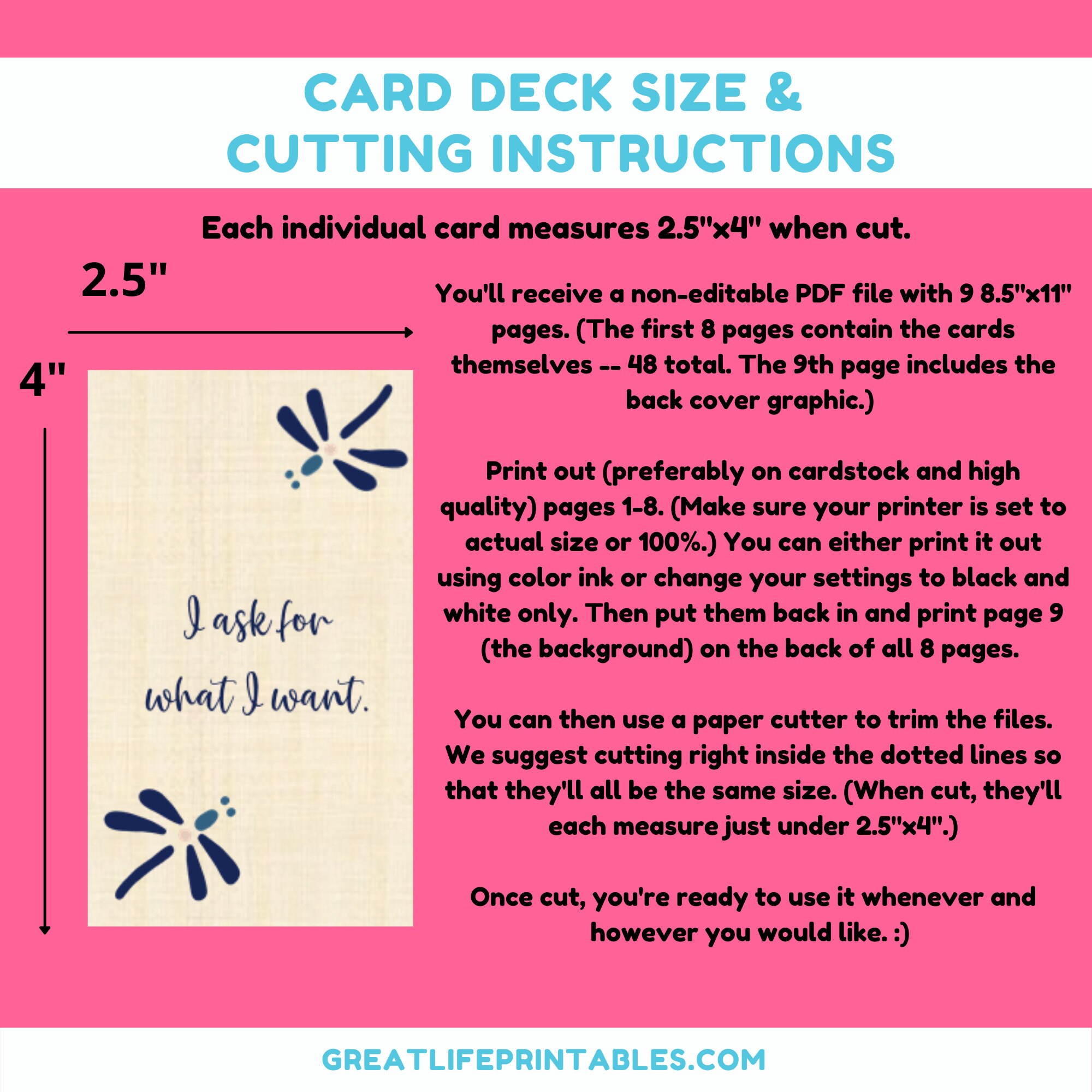 Setting Boundaries, Printable Affirmations, Affirmation Deck, Daily ...