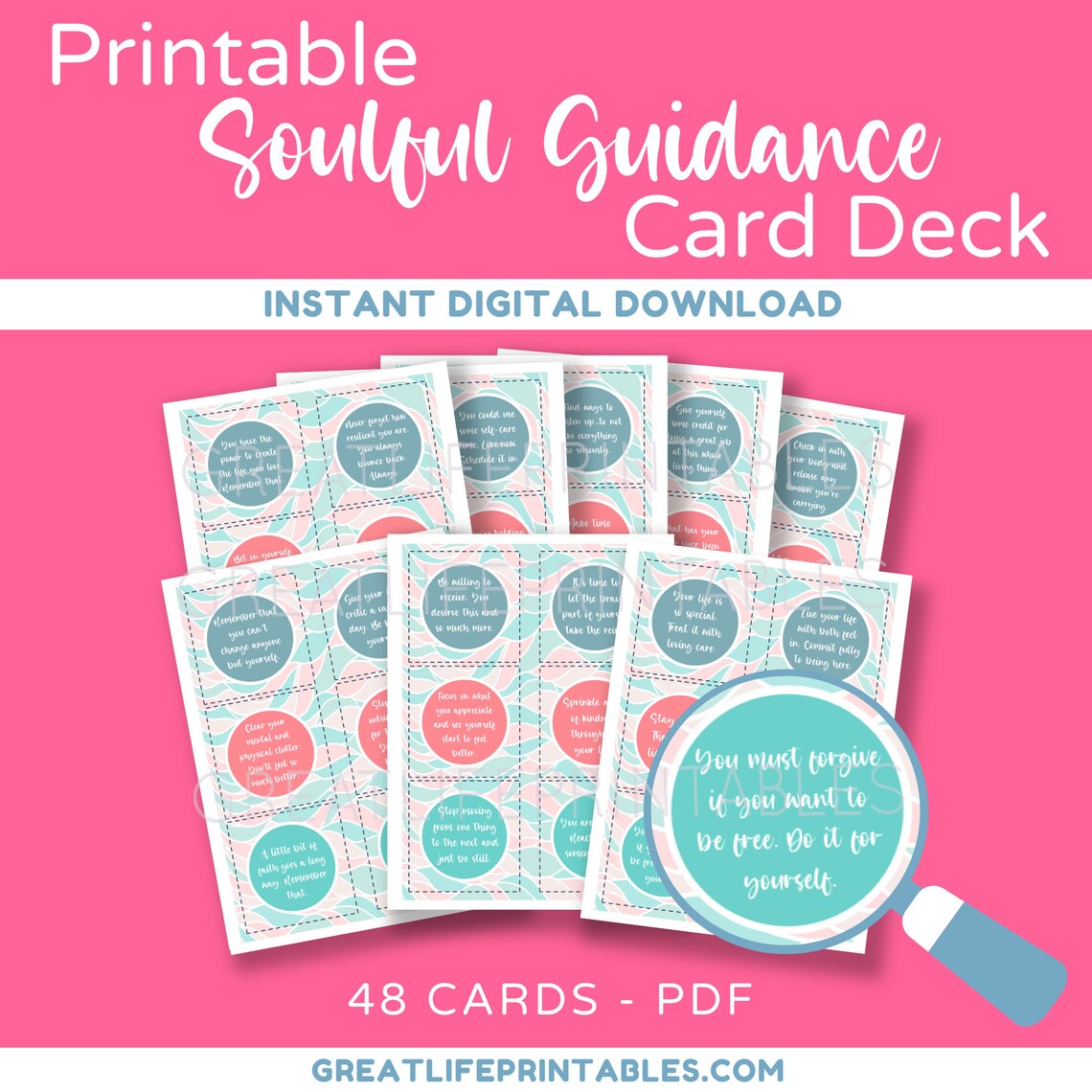 Printable Soulful Guidance Card Deck Guidance Oracle Cards - Etsy