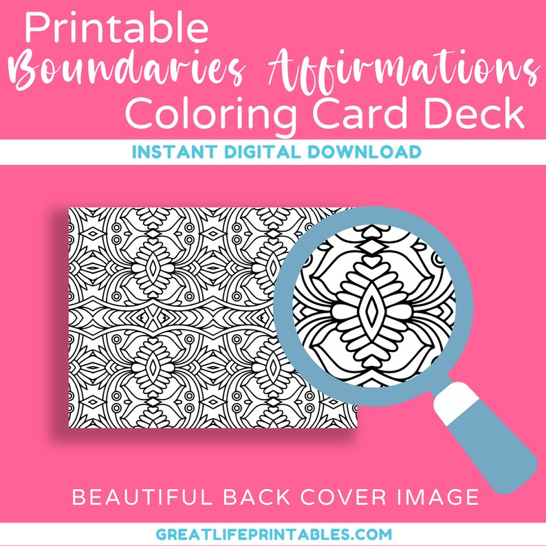 Set Boundaries Printable Affirmations Card Deck, Printable Affirmation ...