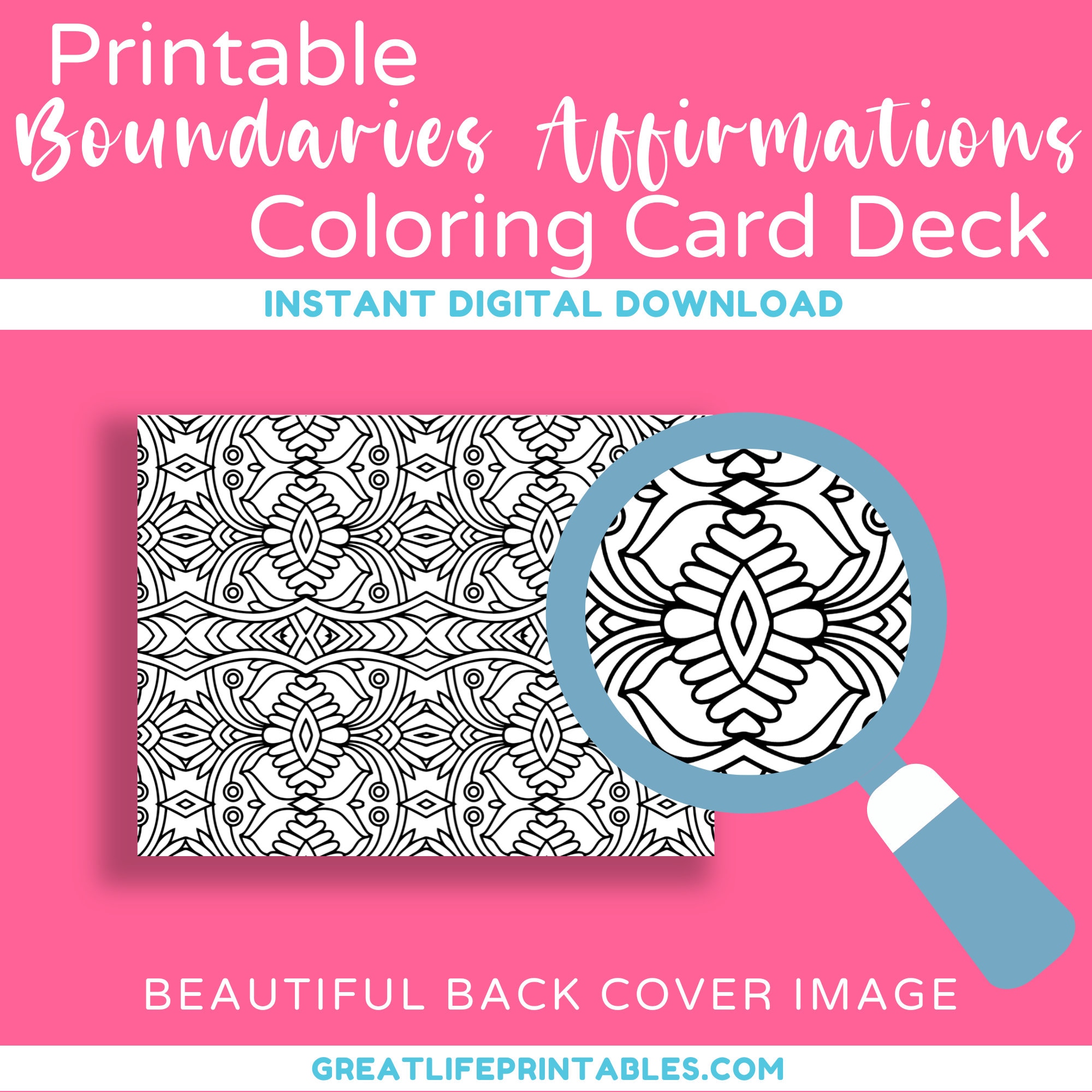 Set Boundaries Printable Affirmations Card Deck, Printable Affirmation ...