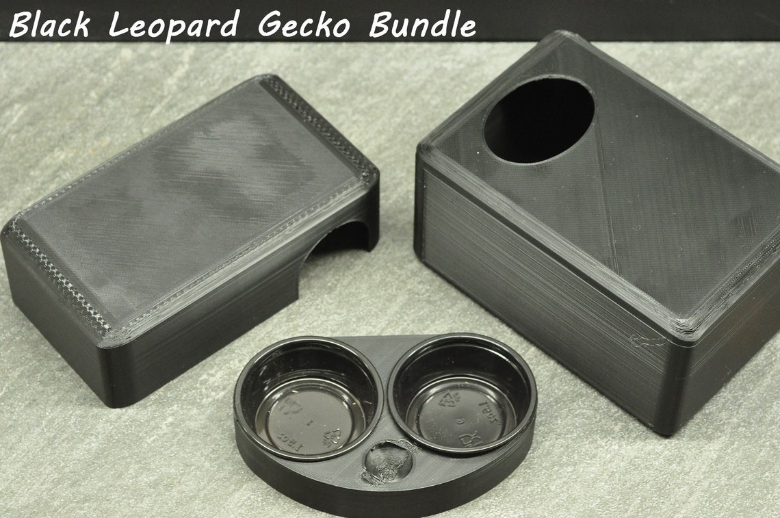 Leopard Gecko Hide Moist Hide Lay Box and Feeding Station | Etsy