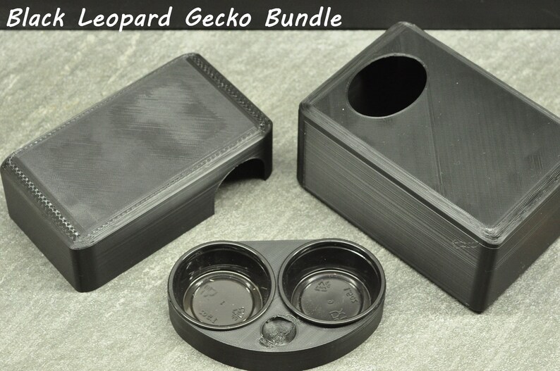 Leopard Gecko Hide, Moist Hide Lay Box, and Feeding Station - Etsy