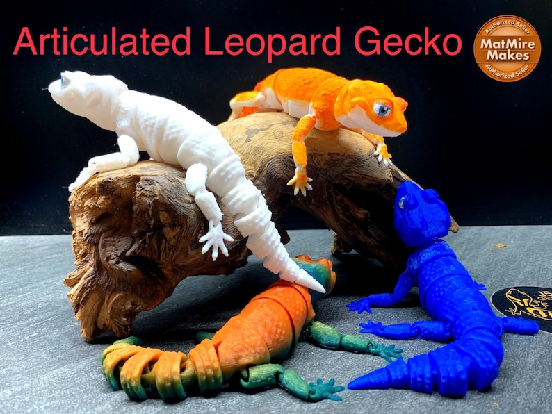 Leopard Gecko Articulated 3D Printed - Etsy
