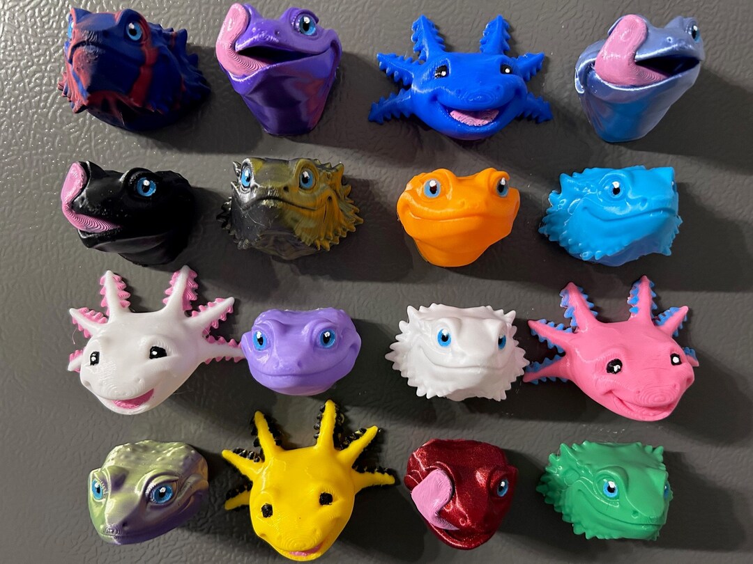Leopard Gecko, Bearded Dragon, Axolotyl 3D Fridge Magnet - Etsy