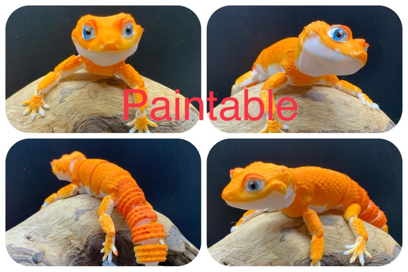 Leopard Gecko Articulated 3D Printed - Etsy