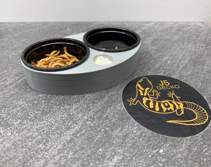 Triple Dish | Leopard Gecko Dish | Reptile Dish | Gecko Dish | Gecko ...