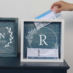 Memory Box for Ticket, Personalized Shadow Box, Handmade Shadow Box ...