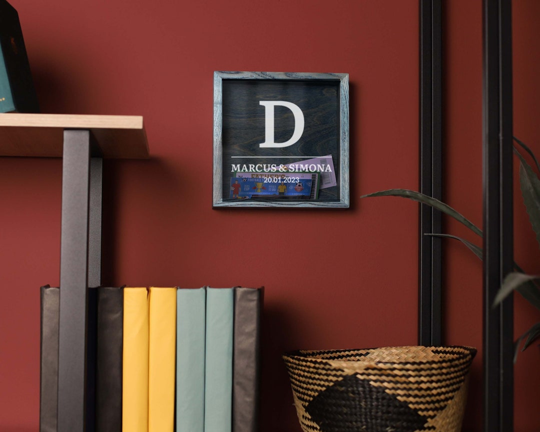 Personalised Frame Tickets Collector, Ticket Memory Box, Frame for ...