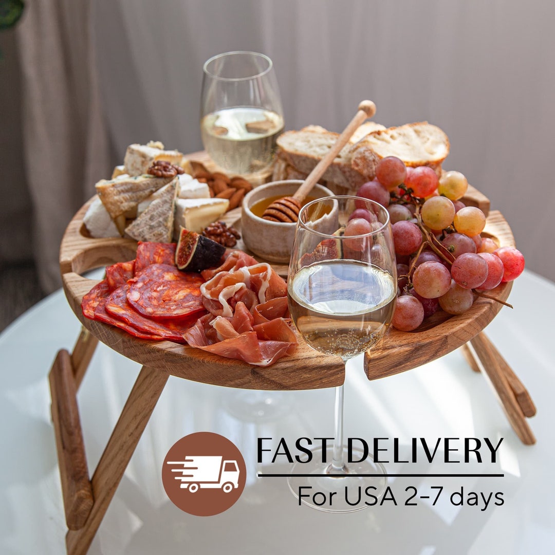 Wine Table for Romantic Evenings, Gifts for Couples Personalized Wine ...