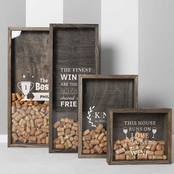 Wine Cork Shadow Box - Etsy