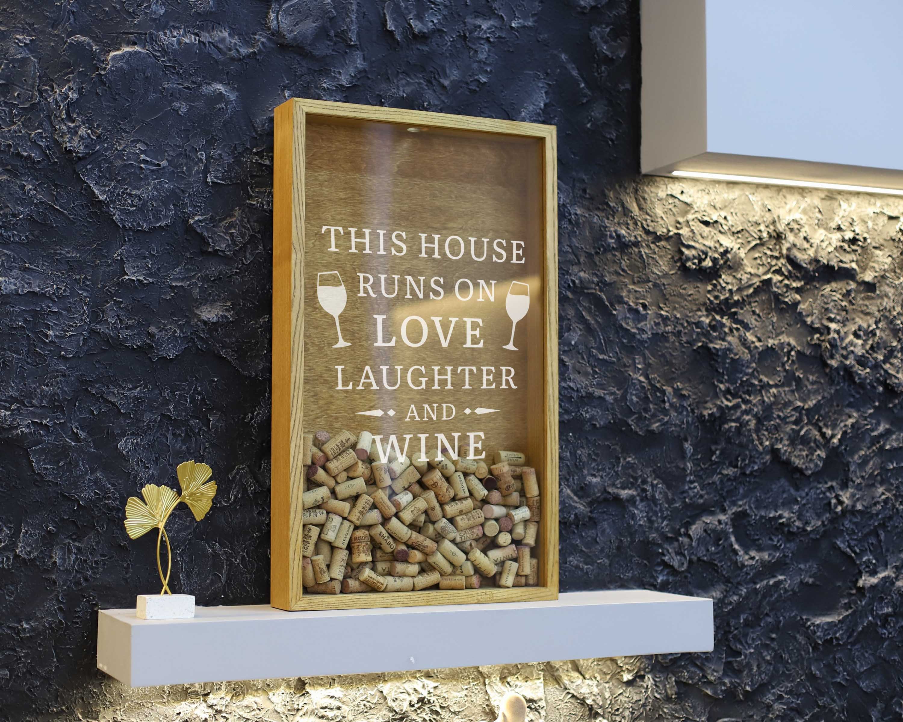 Personalized Wooden Family Sign, Wine Accessories, Wine Cork Holder ...