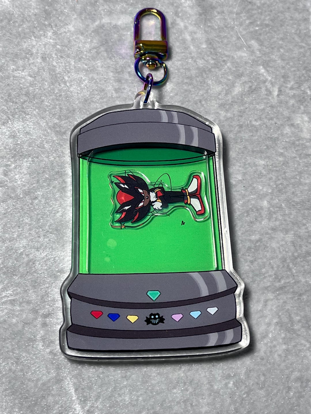 Shadow the Hedgehog Shaker Charm - Etsy