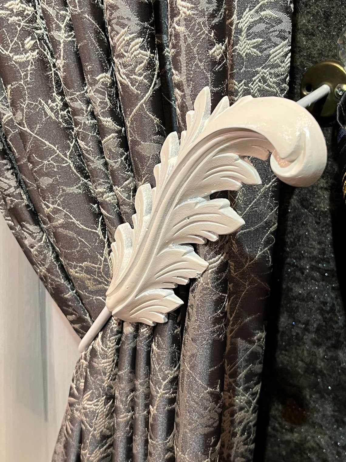 Leaf Curtain Holdback - Etsy