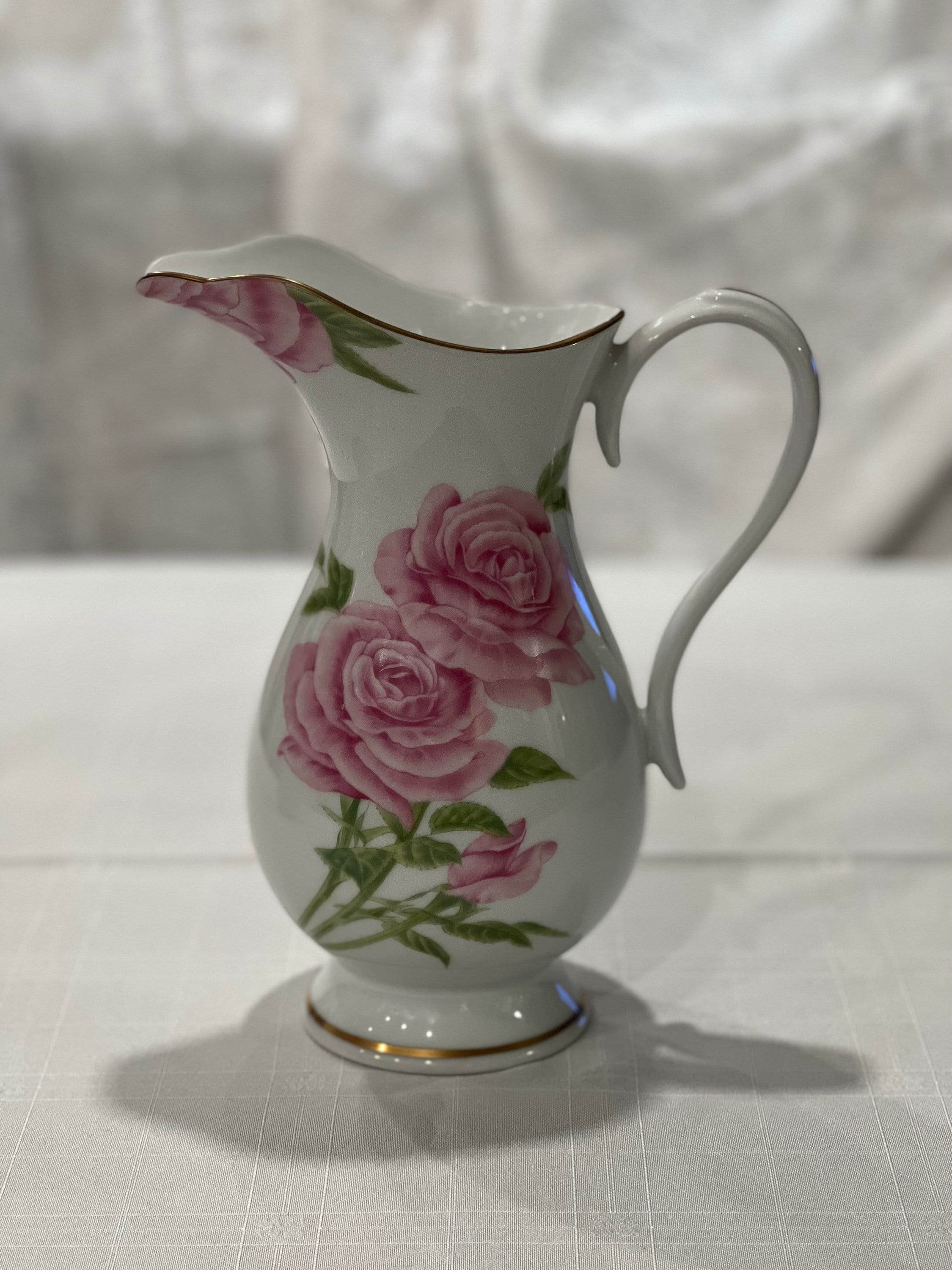 Givenchy Rose Vintage Jug Bowl Pitcher Vase Franklin Mint - Etsy