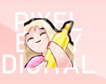 Highlight Message brunette Twitch Emote / Channel Points - Etsy