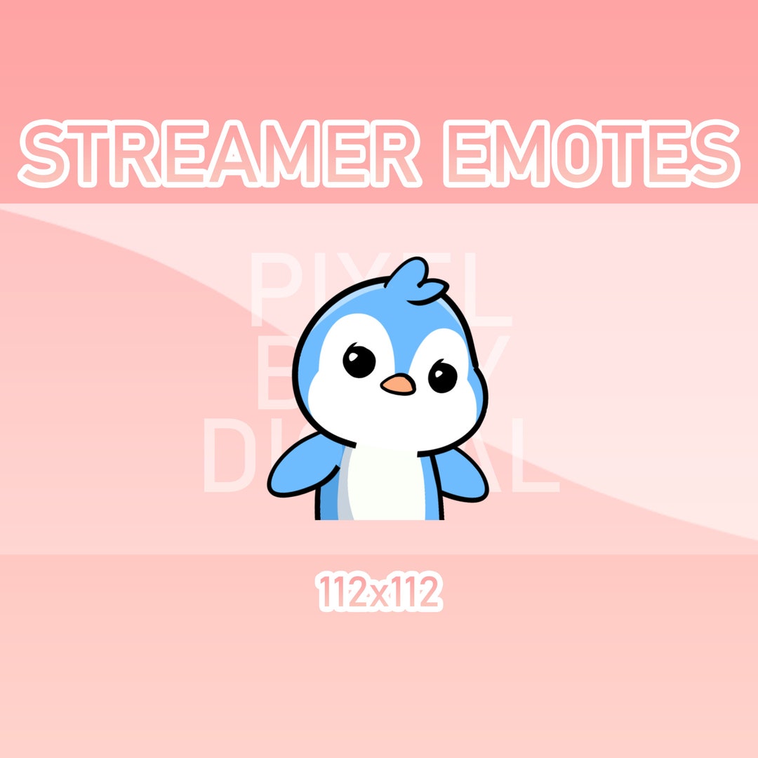 Animated Twitch Discord And Kick Emotes Animated Blue Penguin Wiggle Etsy