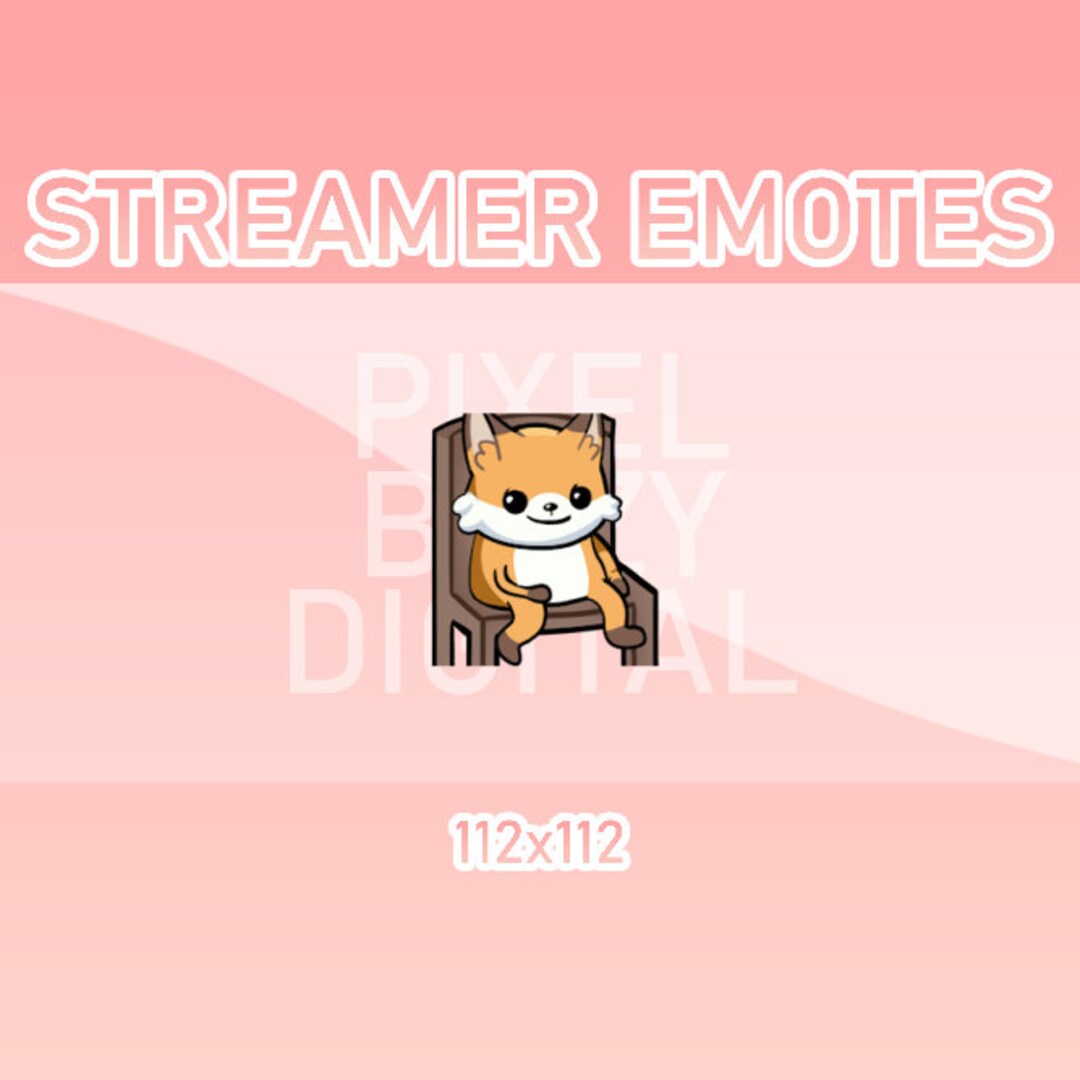 Animated Twitch, Discord and Kick Emotes - Animated Fox Sit - Etsy